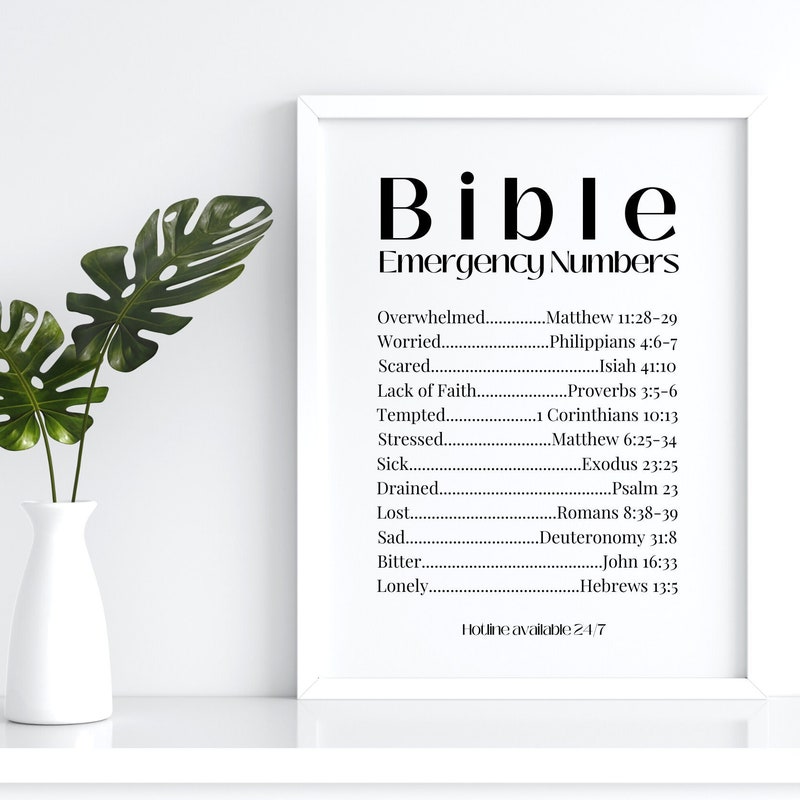 Bible Emergency Numbers Png - Etsy