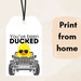 Printable Duck Tags - You've Been Ducked Tag - Ducking Cars Tags ...