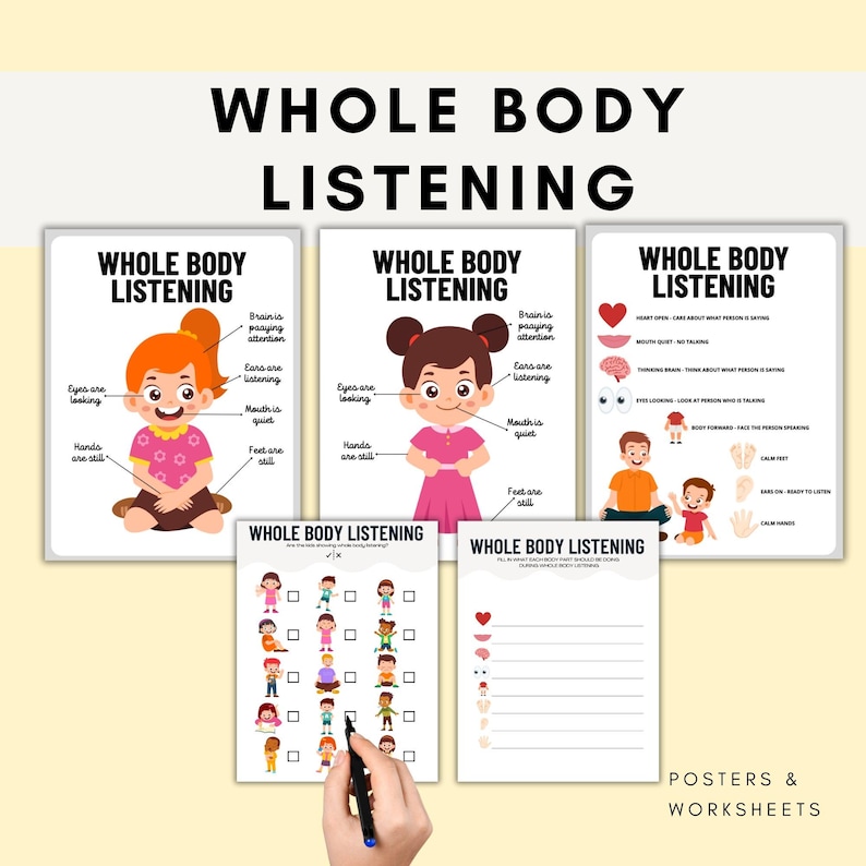 Whole Body Listening Visual - Classroom Expectations - Kids Group ...