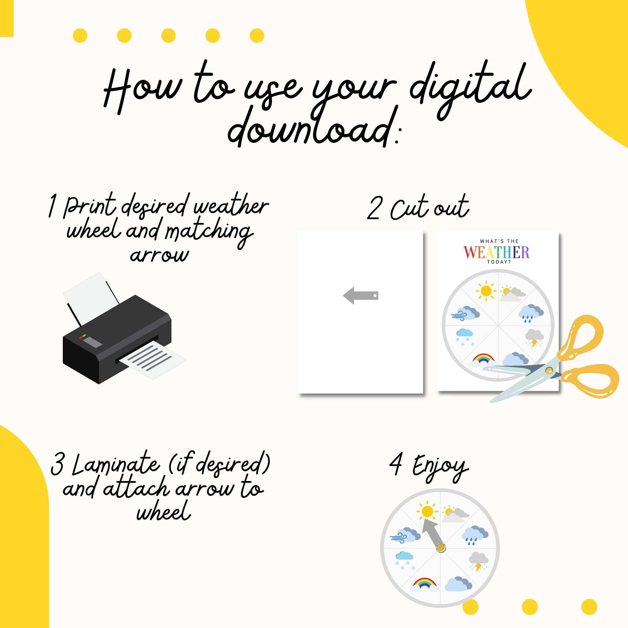 Weather Wheel - Weather Chart - Homeschool Learning Printable - Circle ...