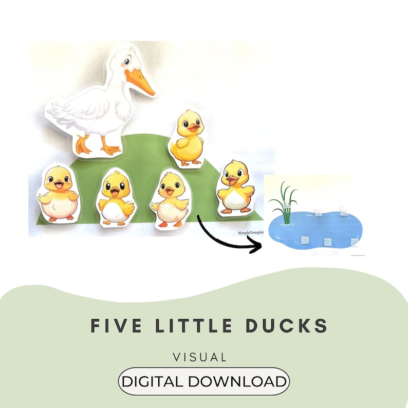 Five Little Ducks Song Visual - Digital Download - Nursery Rhyme ...