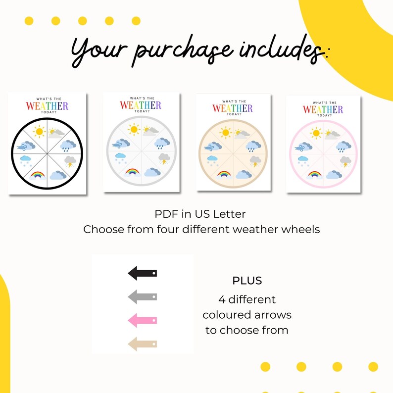 Weather Wheel - Weather Chart - Homeschool Learning Printable - Circle ...