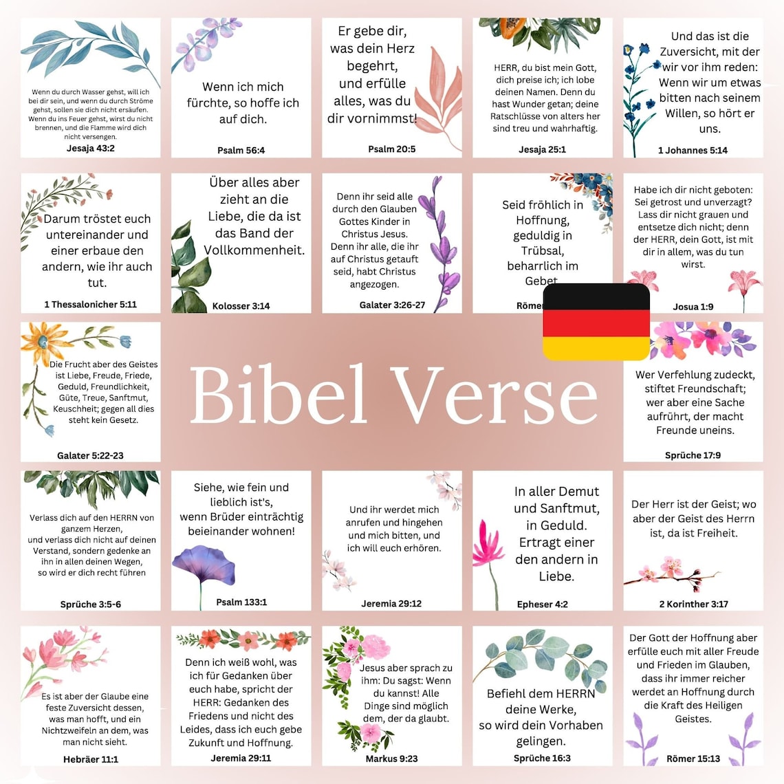 Bibel Verse Karten - Digitaler Download - Druckbare Schriftkarten - Bibelverskarten ...