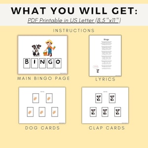 Bingo the Dog Visual - Digital Download - Nursery Rhymes - Circle Time ...