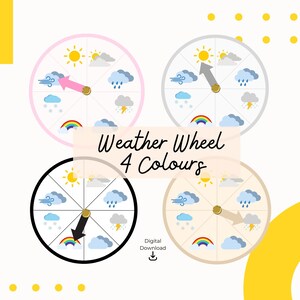 Weather Wheel - Weather Chart - Homeschool Learning Printable - Circle ...
