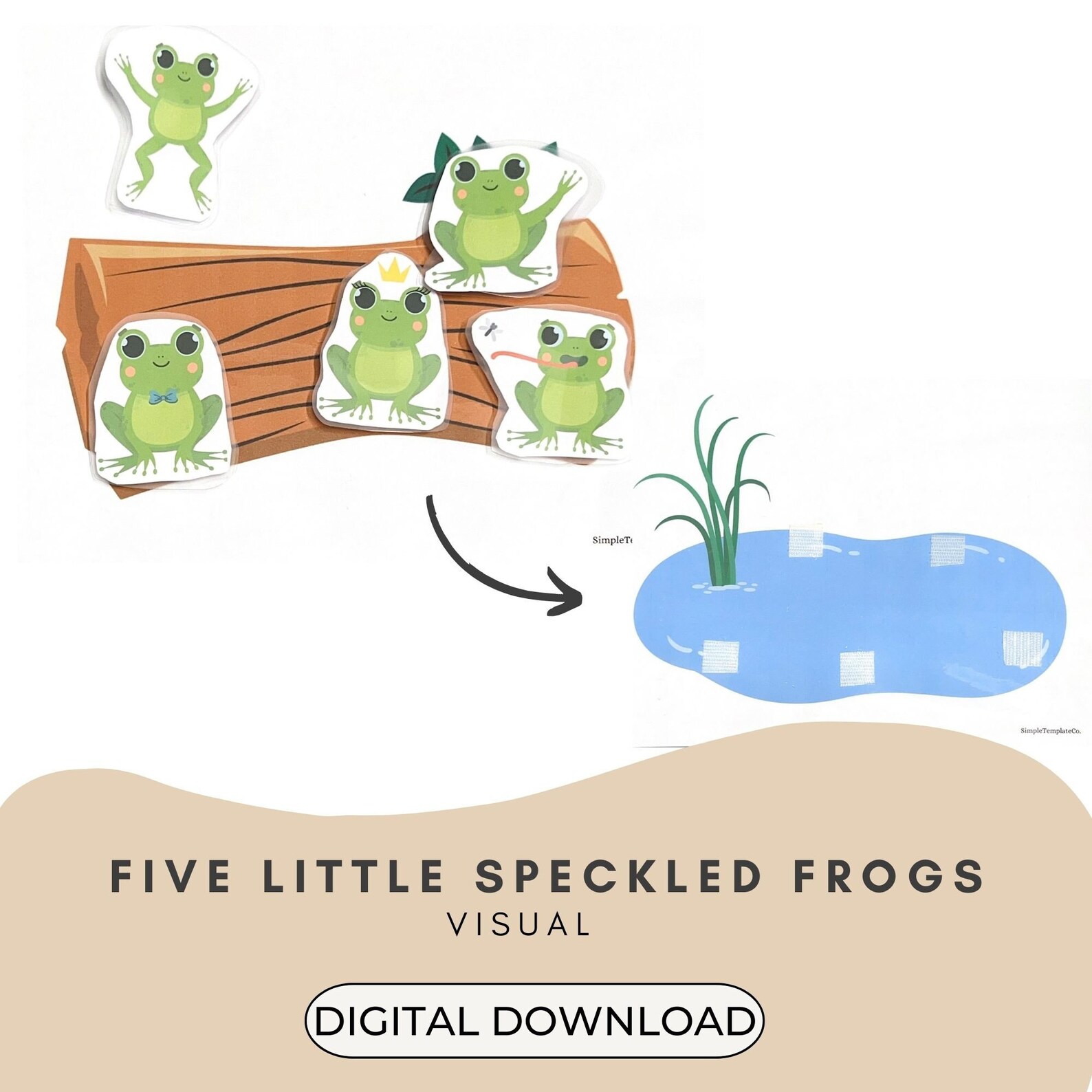 Five Little Speckled Frogs Digital Download Nursery Rhymes Circle Time ...