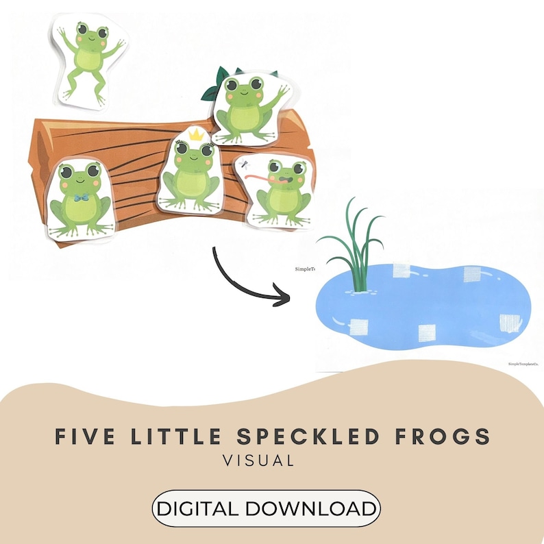 Five Little Speckled Frogs - Digital Download - Nursery Rhymes - Circle ...