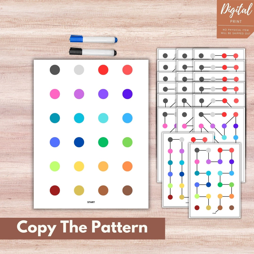Copy the Pattern - Pattern Activity for Toddlers - Fine Motor Activity ...