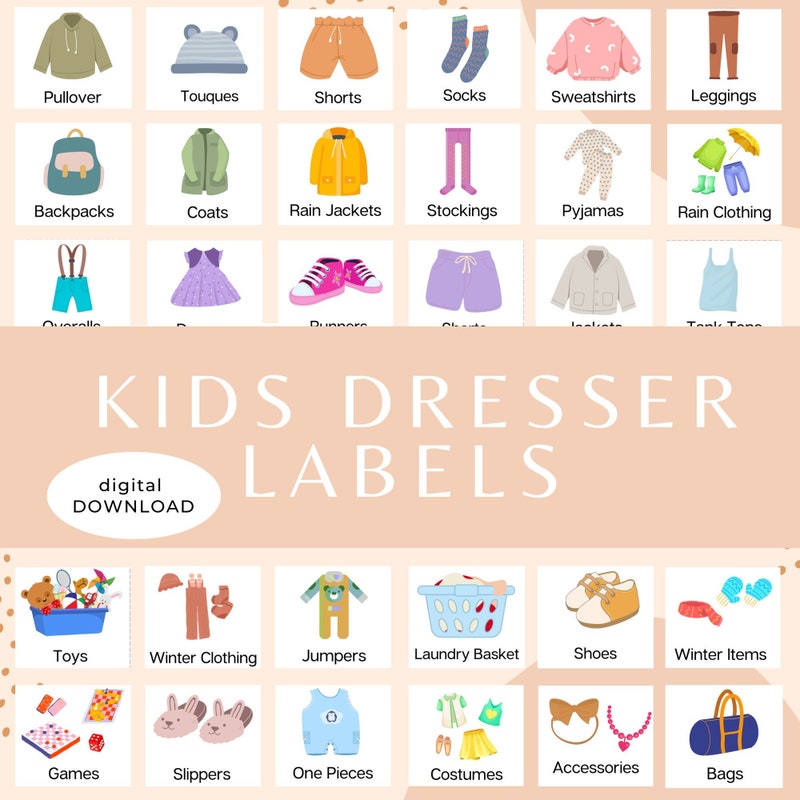 Dresser Labels - Etsy