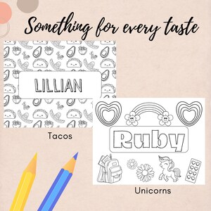 Name Coloring Page - Editable Colouring Name - Custom Name Tag ...