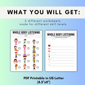 Whole Body Listening Visual - Classroom Expectations - Kids Group ...