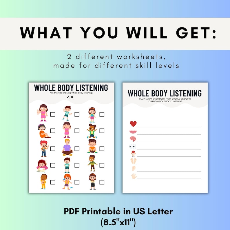 Whole Body Listening Visual - Classroom Expectations - Kids Group ...