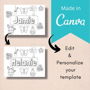 Name Coloring Page - Editable Colouring Name - Custom Name Tag ...
