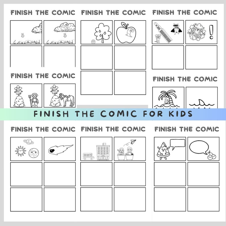 Finish the Comic Activity for Kids - Fun Drawing & Creativity Book ...