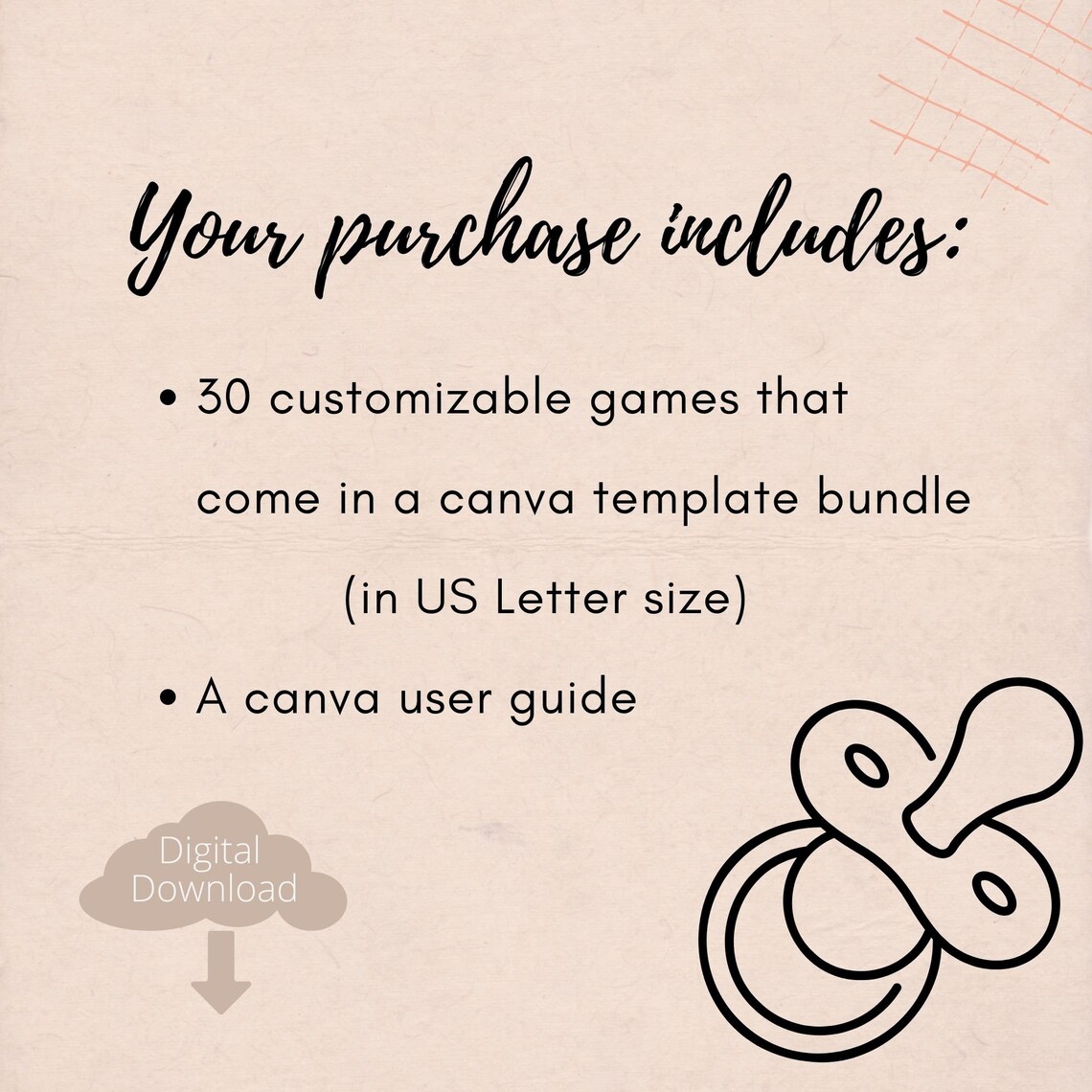 Editable Canva Baby Shower Games 30 Editable Baby Shower Games Baby ...