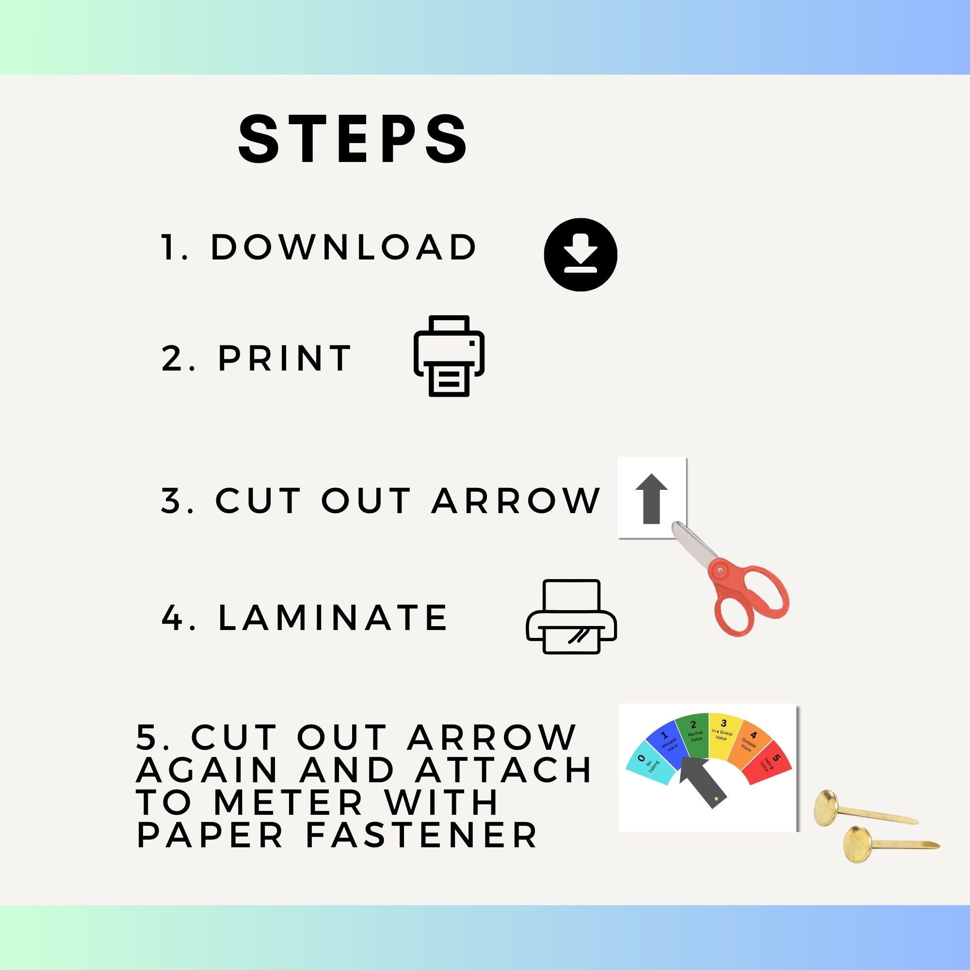 Voice Volume Meter - Voice Level Chart PEC Visual - Autism - Visual ...