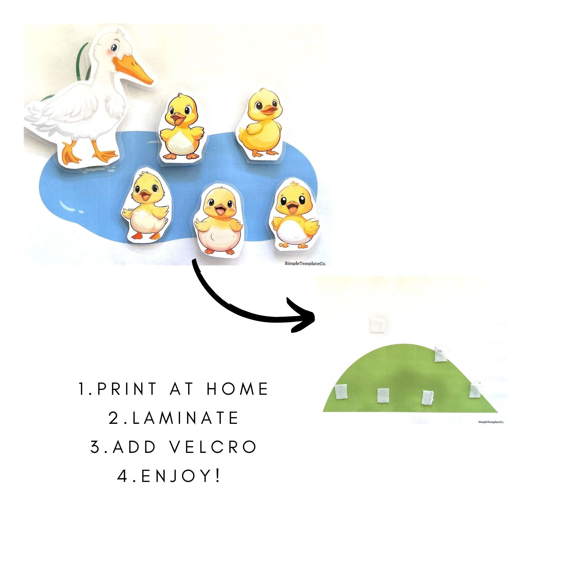 Five Little Ducks Song Visual - Digital Download - Nursery Rhyme ...