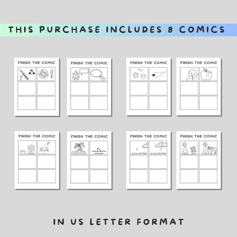 Finish the Comic Activity for Kids - Fun Drawing & Creativity Book ...