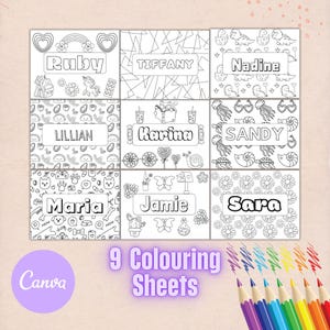 Name Coloring Page - Editable Colouring Name - Custom Name Tag ...