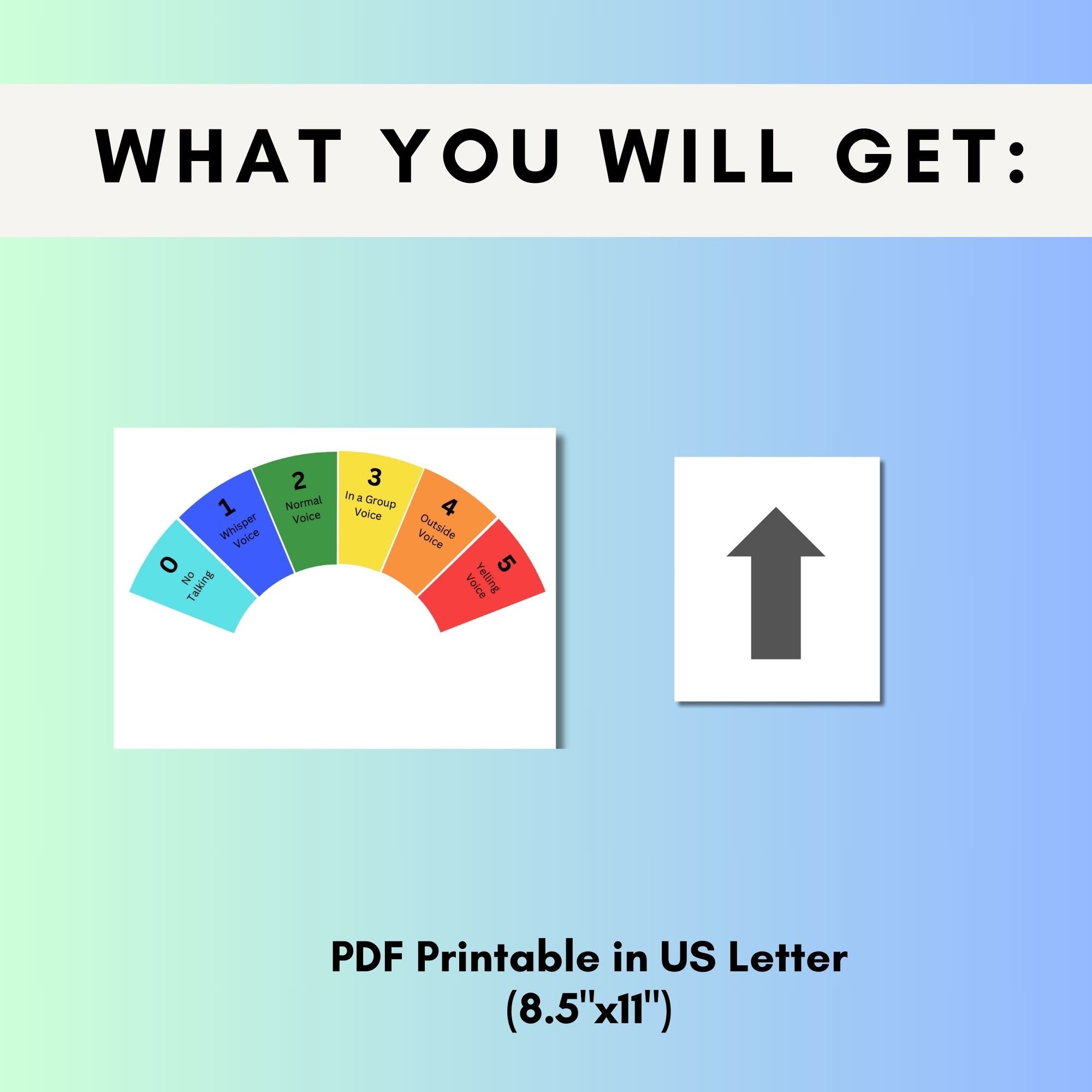 Voice Volume Meter - Voice Level Chart PEC Visual - Autism - Visual ...
