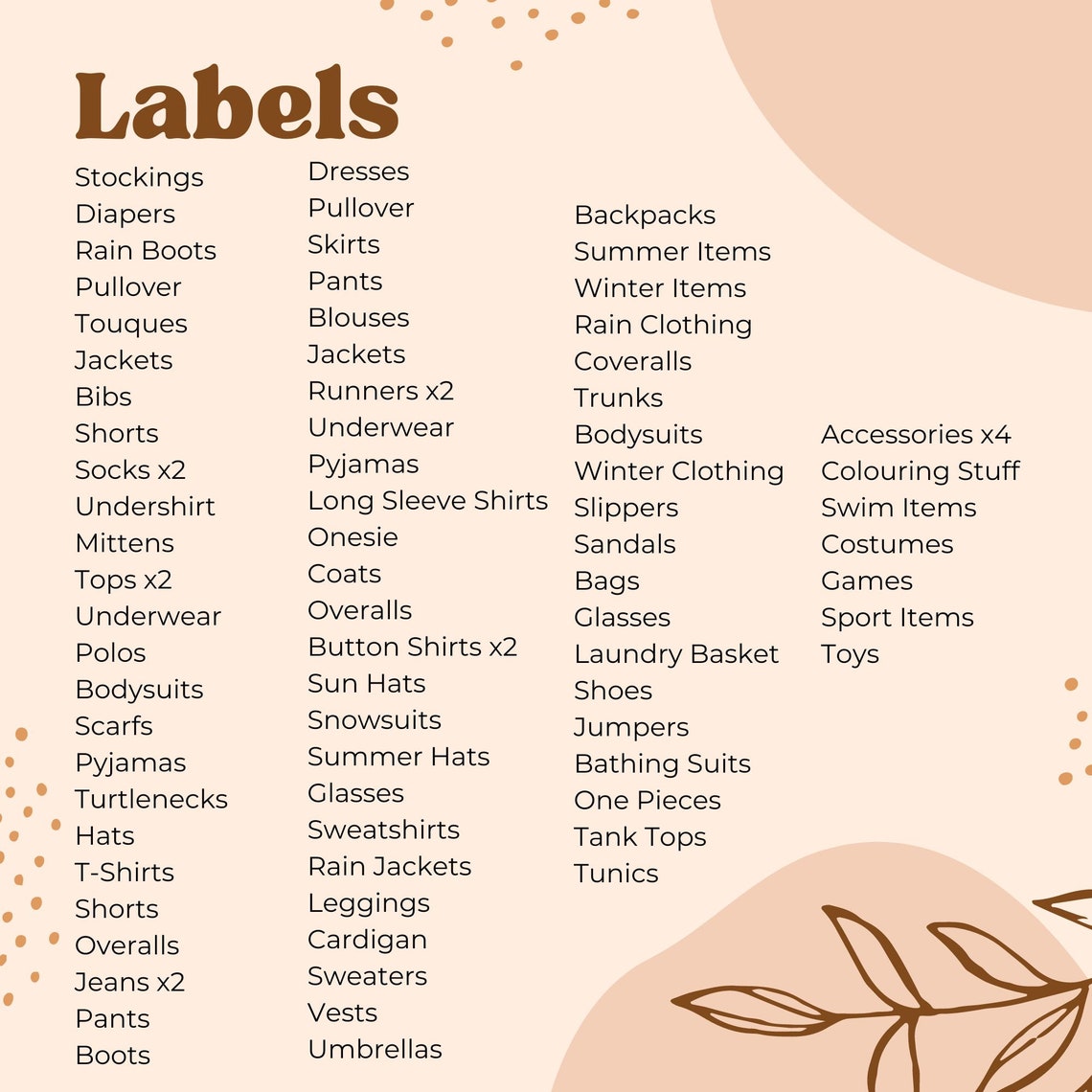 Kids Dresser Label Kids Closet Labels Montessori Labels - Etsy