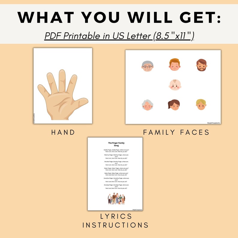 Family Finger Song - Digital Download - Nursery Rhymes - Circle Time ...