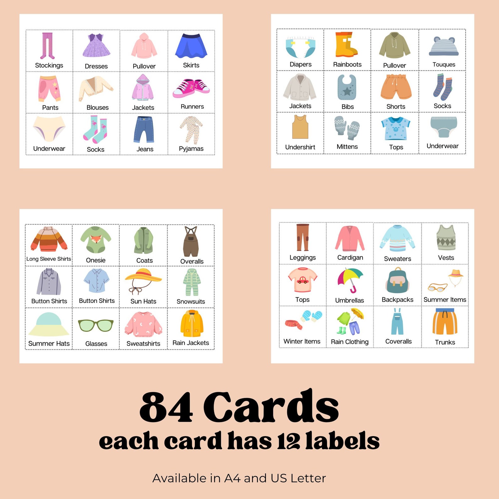 Kids Dresser Label Kids Closet Labels Montessori Labels - Etsy