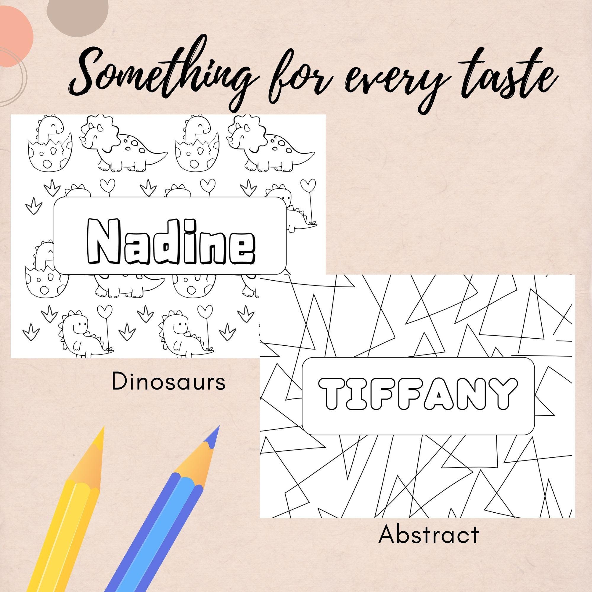 Name Coloring Page - Editable Colouring Name - Custom Name Tag ...