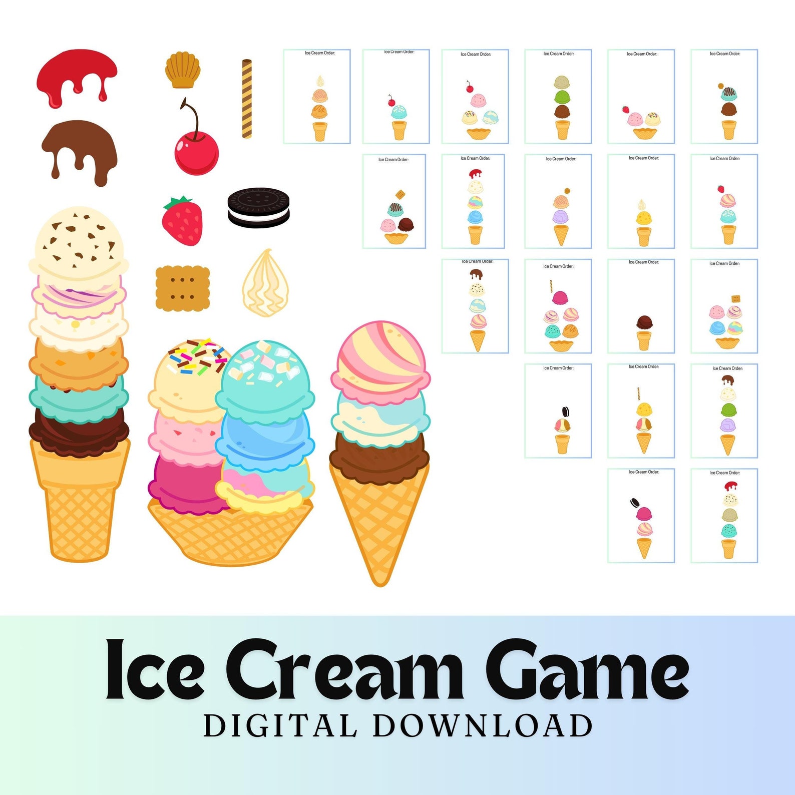 Ice Cream Game - Build Your Own Ice Cream Cone - Ice Cream Builder ...