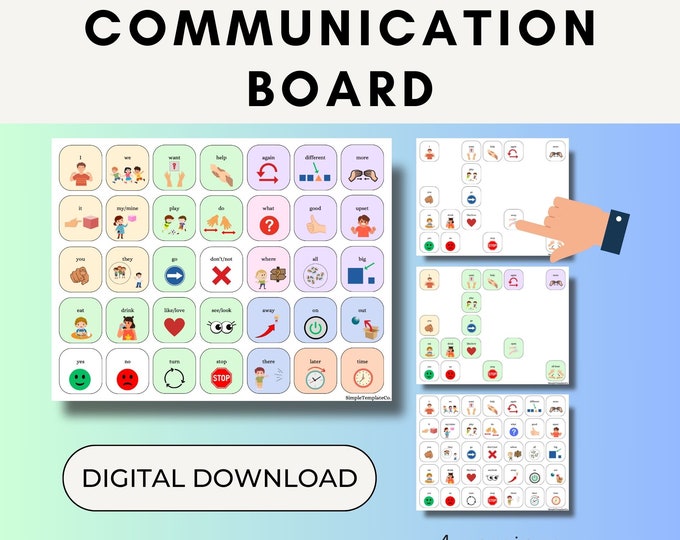 Non Verbal Communication Visual Board Flash Cards, Special Needs ...