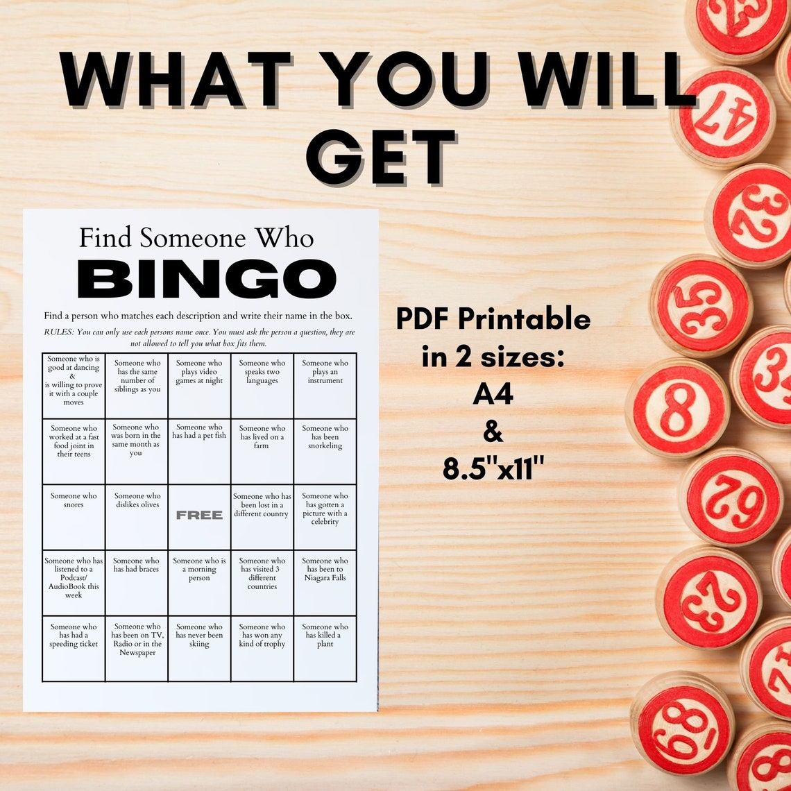 Find Someone Who Game - Icebreaker Game - Icebreaker Work Game - Get to ...