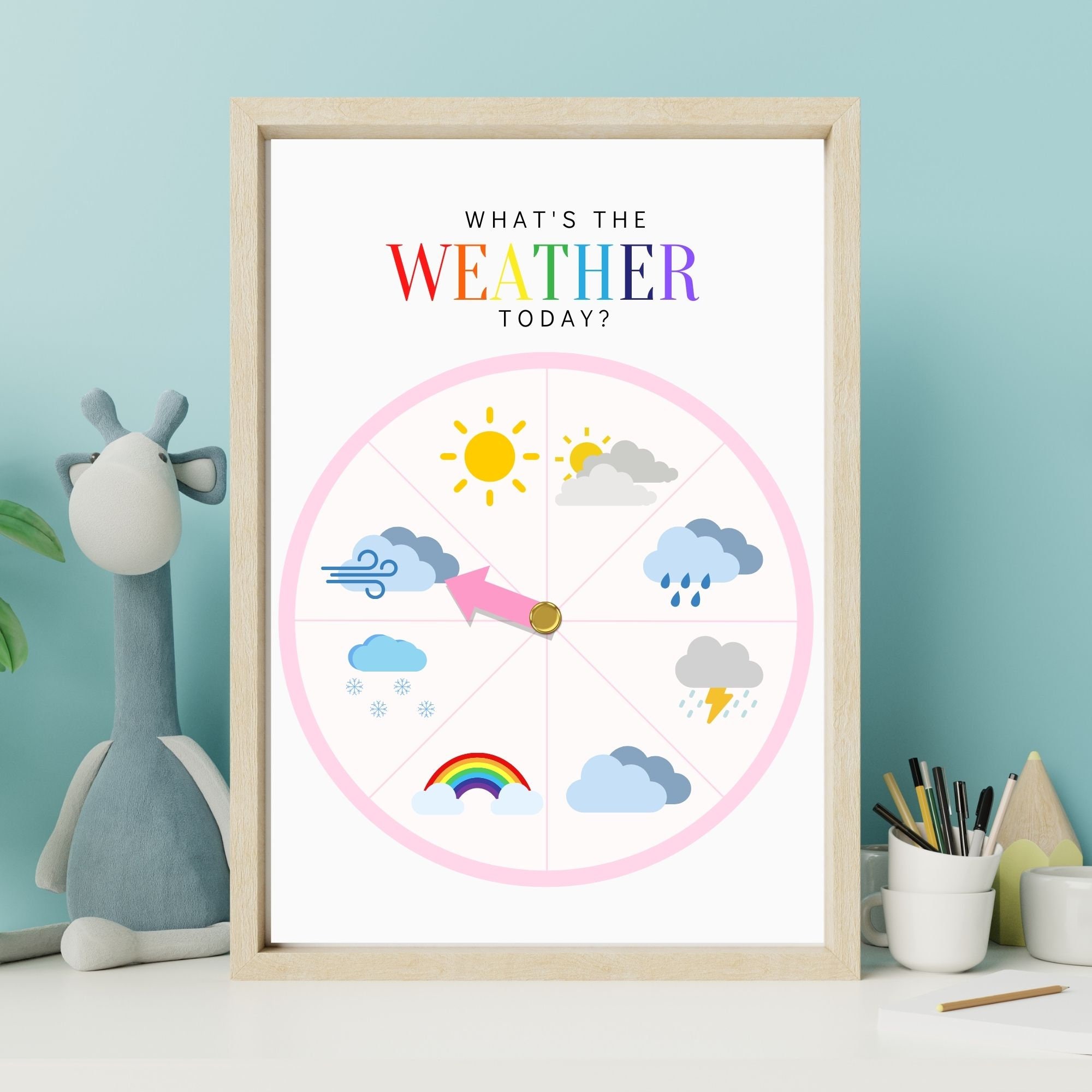 Weather Wheel Weather Chart Homeschool Learning Printable Circle Time ...