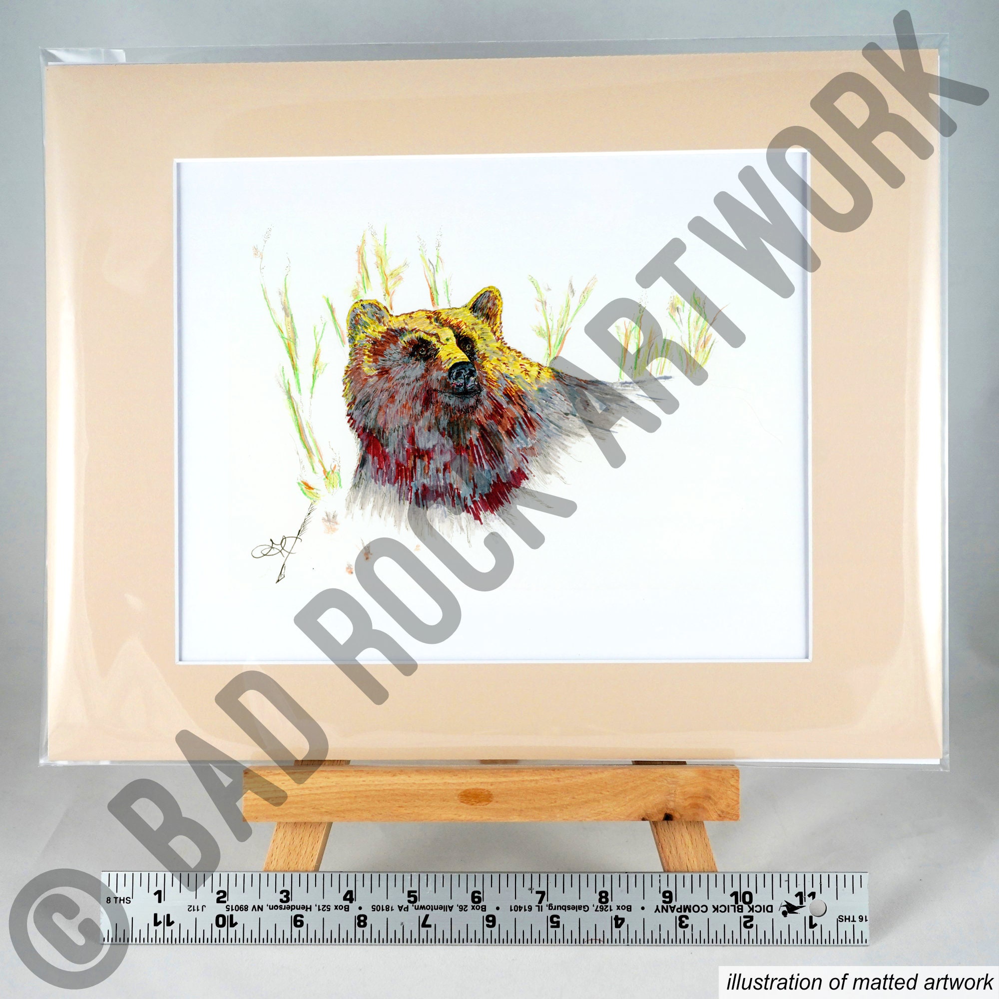 Grizzly Bear Montana Wildlife Art Print by Darrell L - Etsy