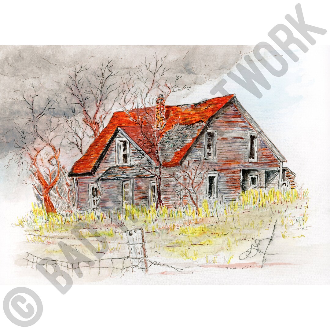 Memories of Home, Flathead Valley Montana Watercolor Art Print by ...