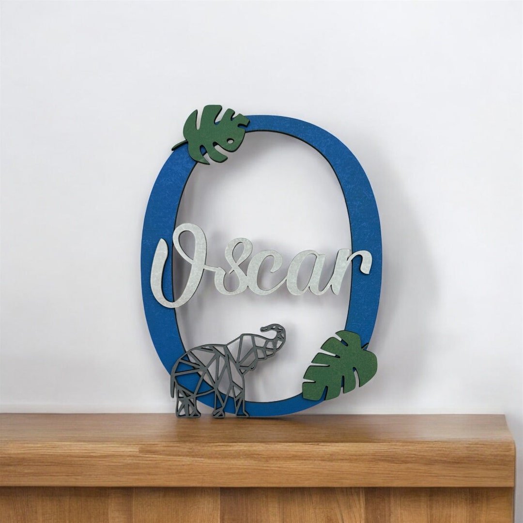 Safari Theme Name Sign Name Plaque Door Sign Wall Sign Jungle Nursery ...