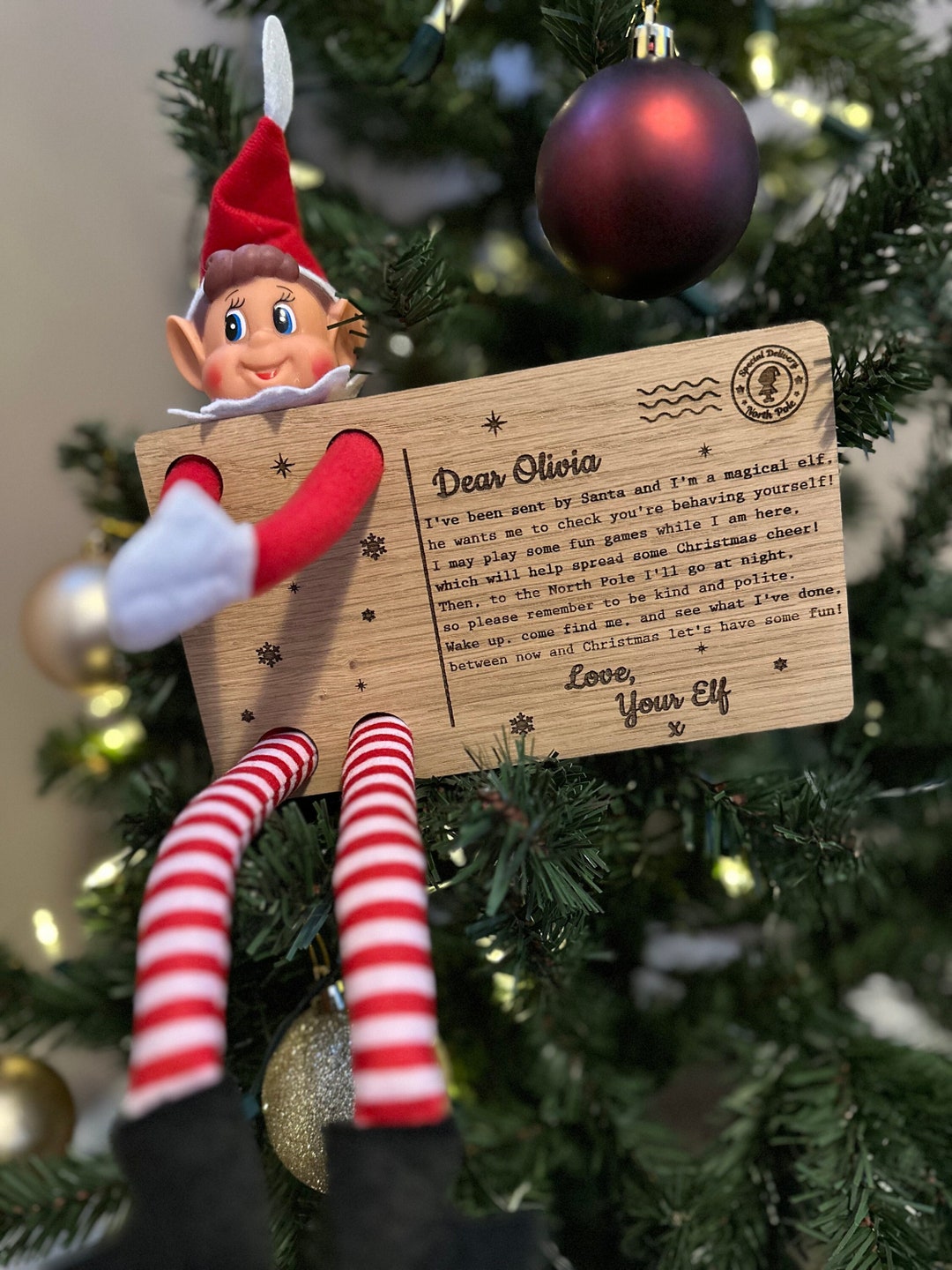 Elf on the Shelf Arrival Postcard Letter Christmas Elf Elf on the Shelf ...