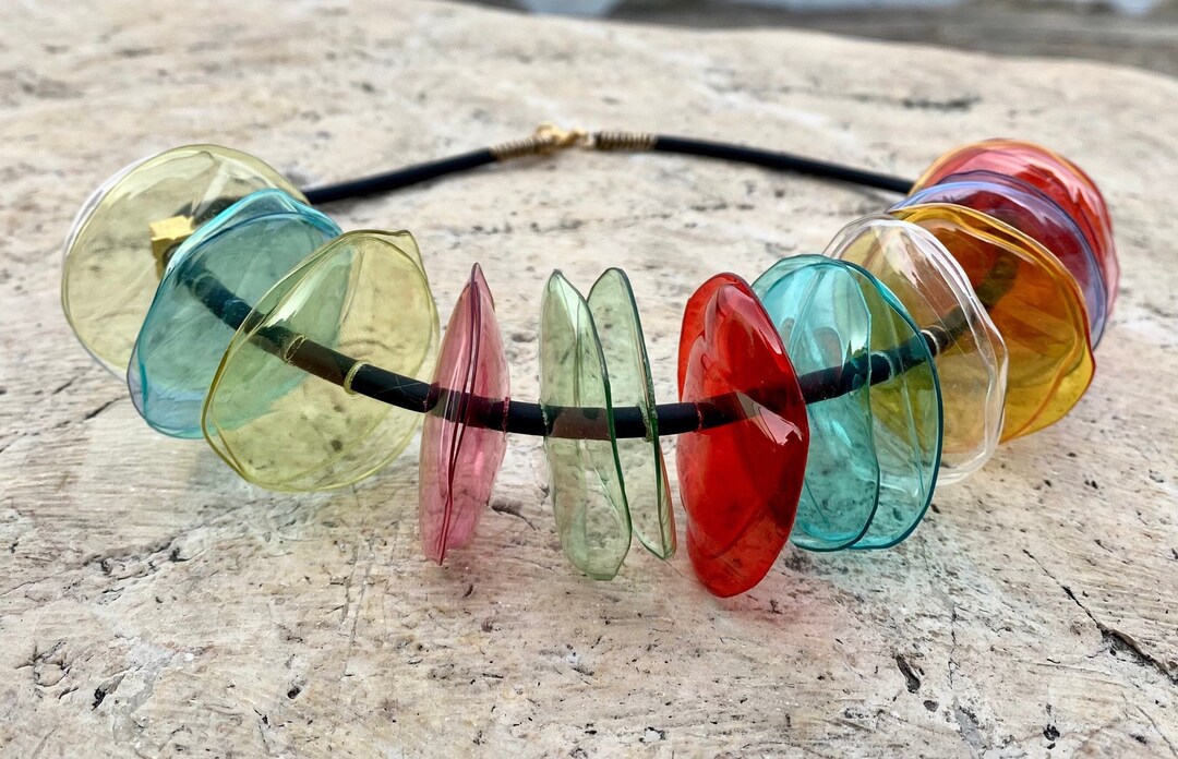Recycled Plastic Necklace - Etsy