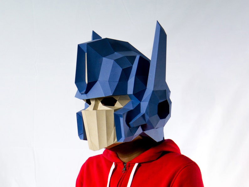 Optimus Prime Mask, Transformers Papercraft Mask Template, 3D Paper ...