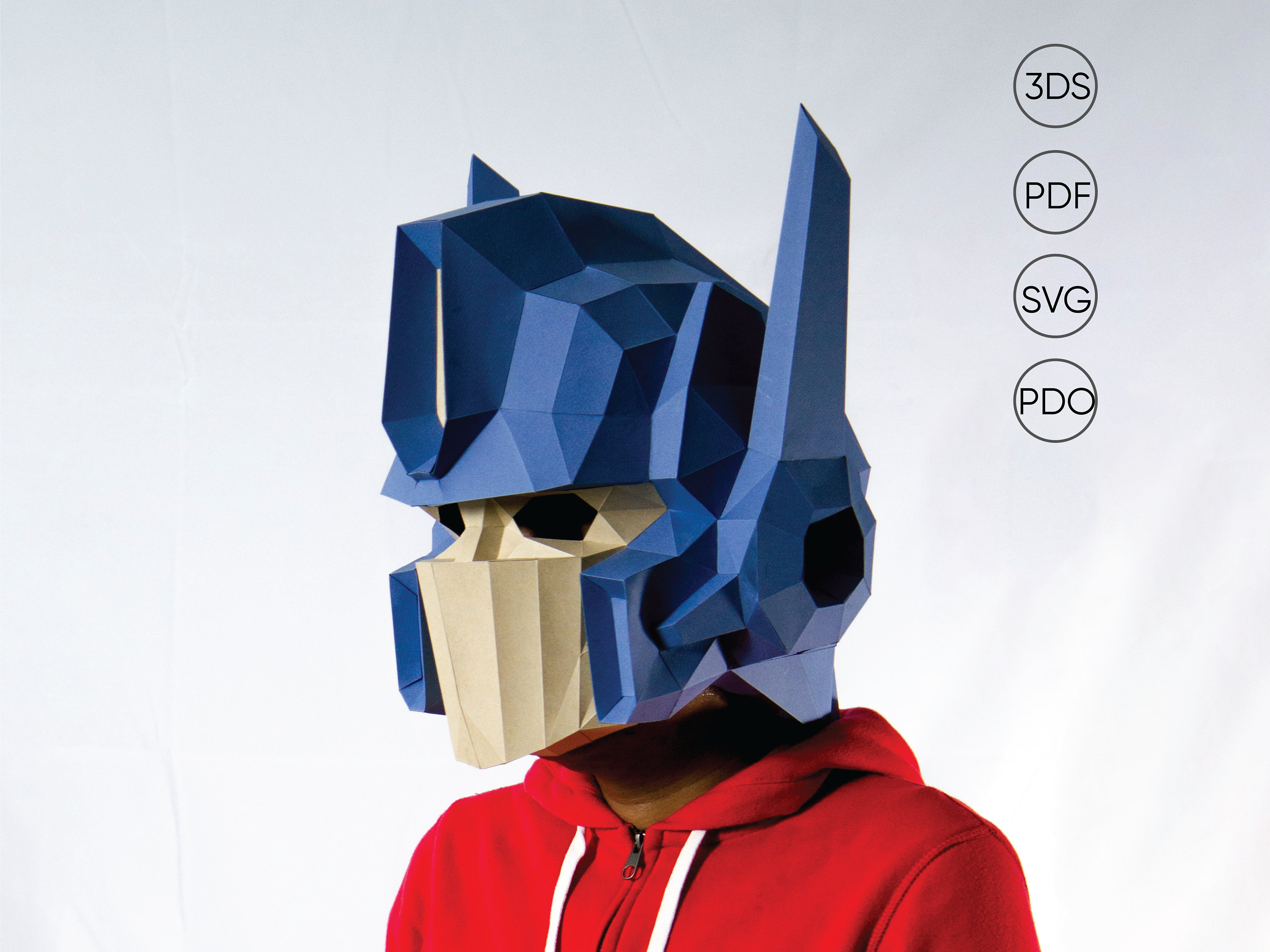 Optimus Prime Mask, Transformers Papercraft Mask Template, 3D Paper ...