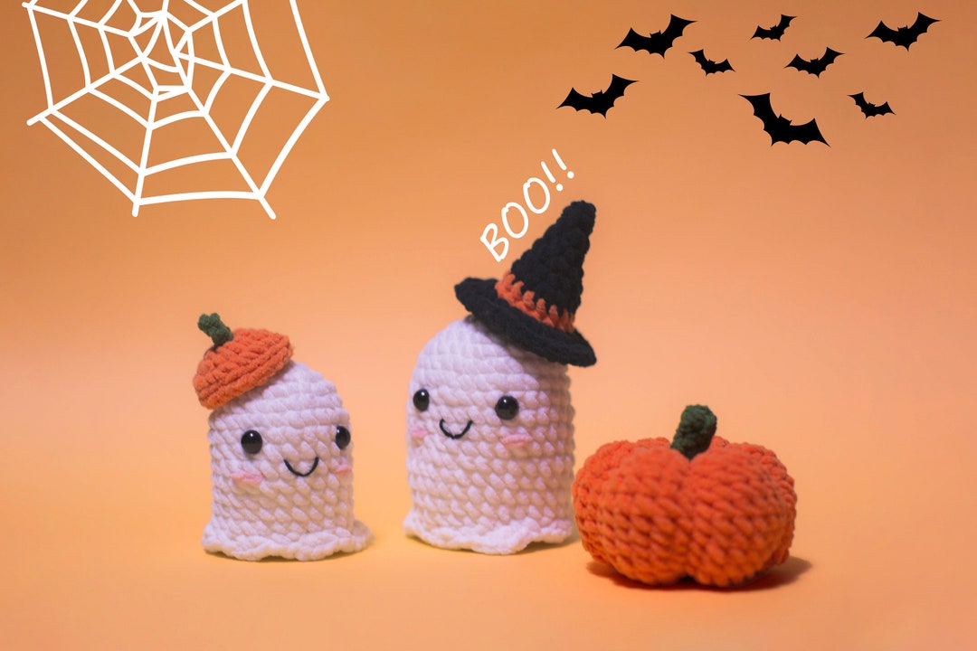 Easy Crochet Ghost PATTERN, Pumpkin Crochet Pattern, Halloween Crochet ...