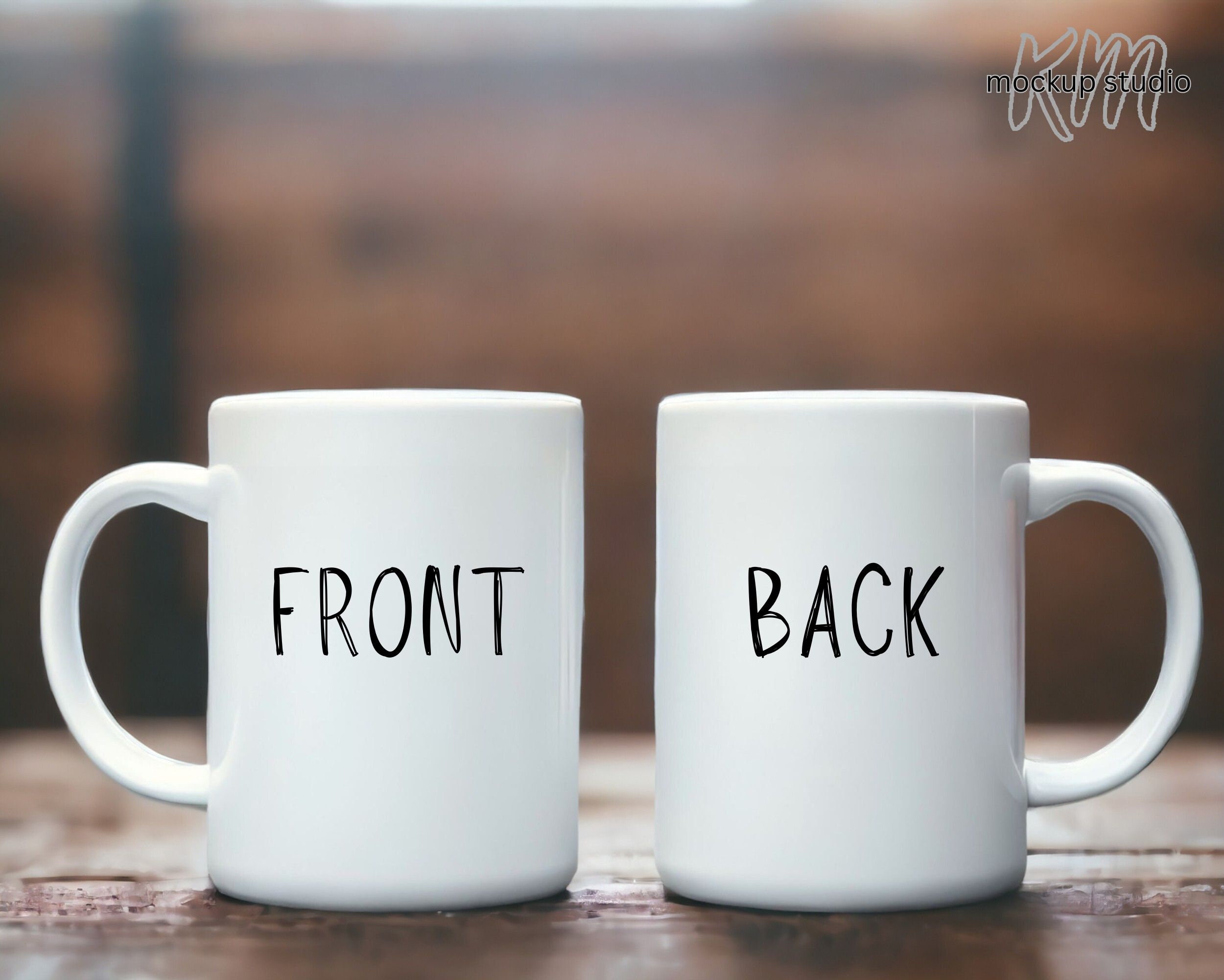 Coffee Mug Mockup Two Mugs Mockup White Mug Mockup Both Sides Mug ...