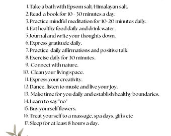 Positivity Checklist Helpsheet tips Instant Download Gratitude ...