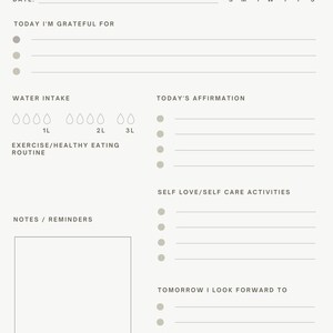 Gratitude Self Love - Self Care Planner/journal | Instant Download ...