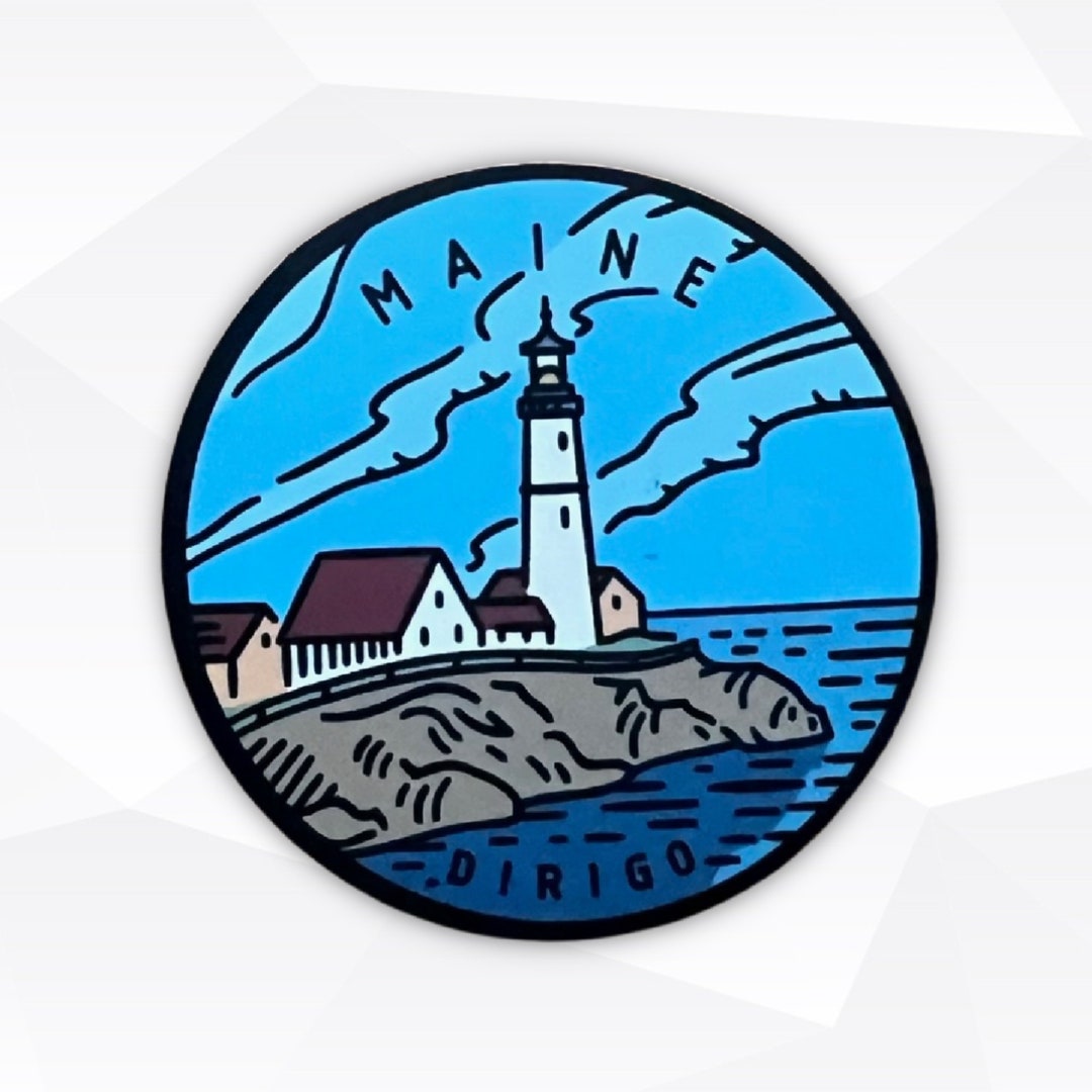 Maine State Sticker - Etsy