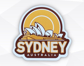 Retro Sydney Australia Vinyl Sticker Decal Travel, Luggage, Laptop ...