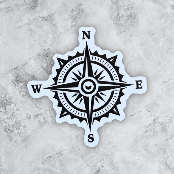 Compass Sticker - Etsy