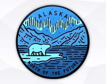 Alaska State Decal / Alaska Sticker / Alaska Home State Sticker / State ...
