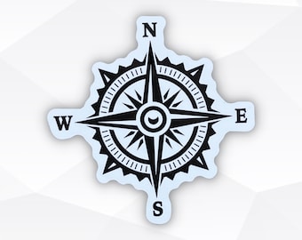 Find Your True North, Compass Sticker, Stars Decoration, Inspirational ...