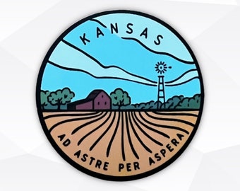 Kansas KS State Outline Vinyl Decal Sticker - Etsy