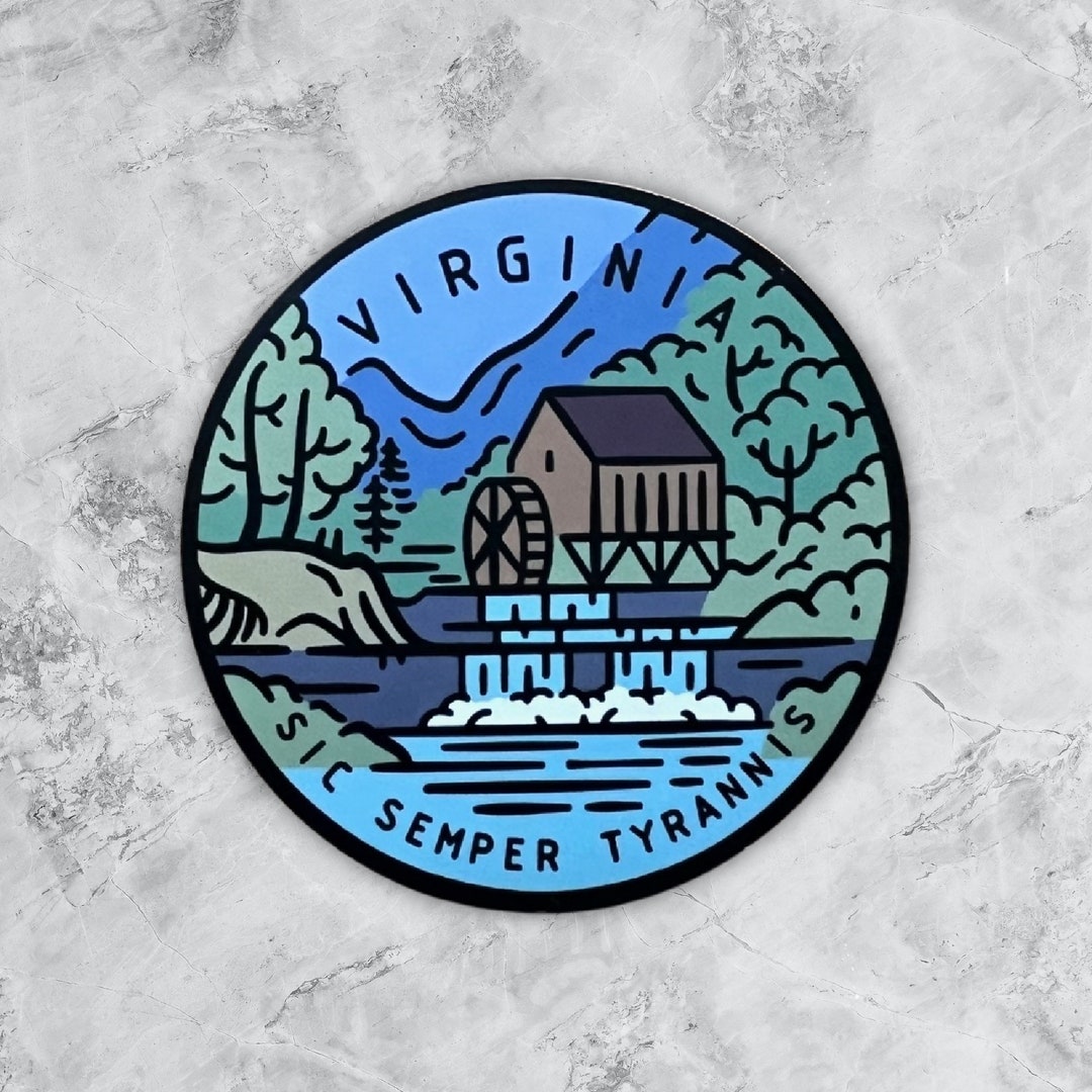 Virginia State Sticker - Etsy